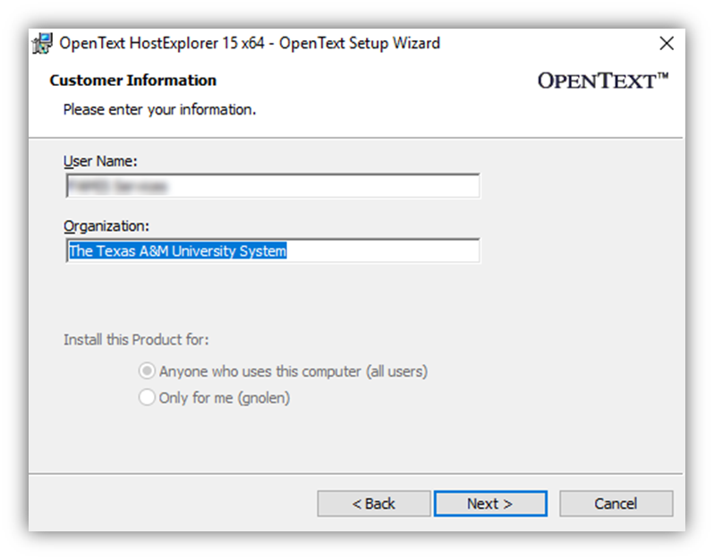 Installing OpenText HostExplorer to Connect to FAMIS