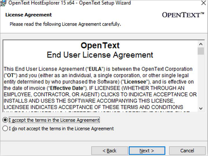 Installing OpenText HostExplorer to Connect to FAMIS